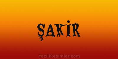 Şekilli ŞAKİR Yazıları – Yazılı Resimler