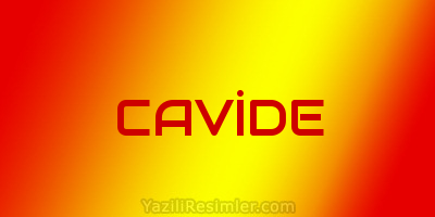Şekilli CAVİDE Yazıları – Yazılı Resimler