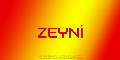Şekilli ZEYNİ Yazıları – Yazılı Resimler